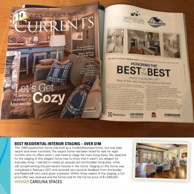 Carolina Spaces Featured in January 2018 issue of Lake Norman Currents ...